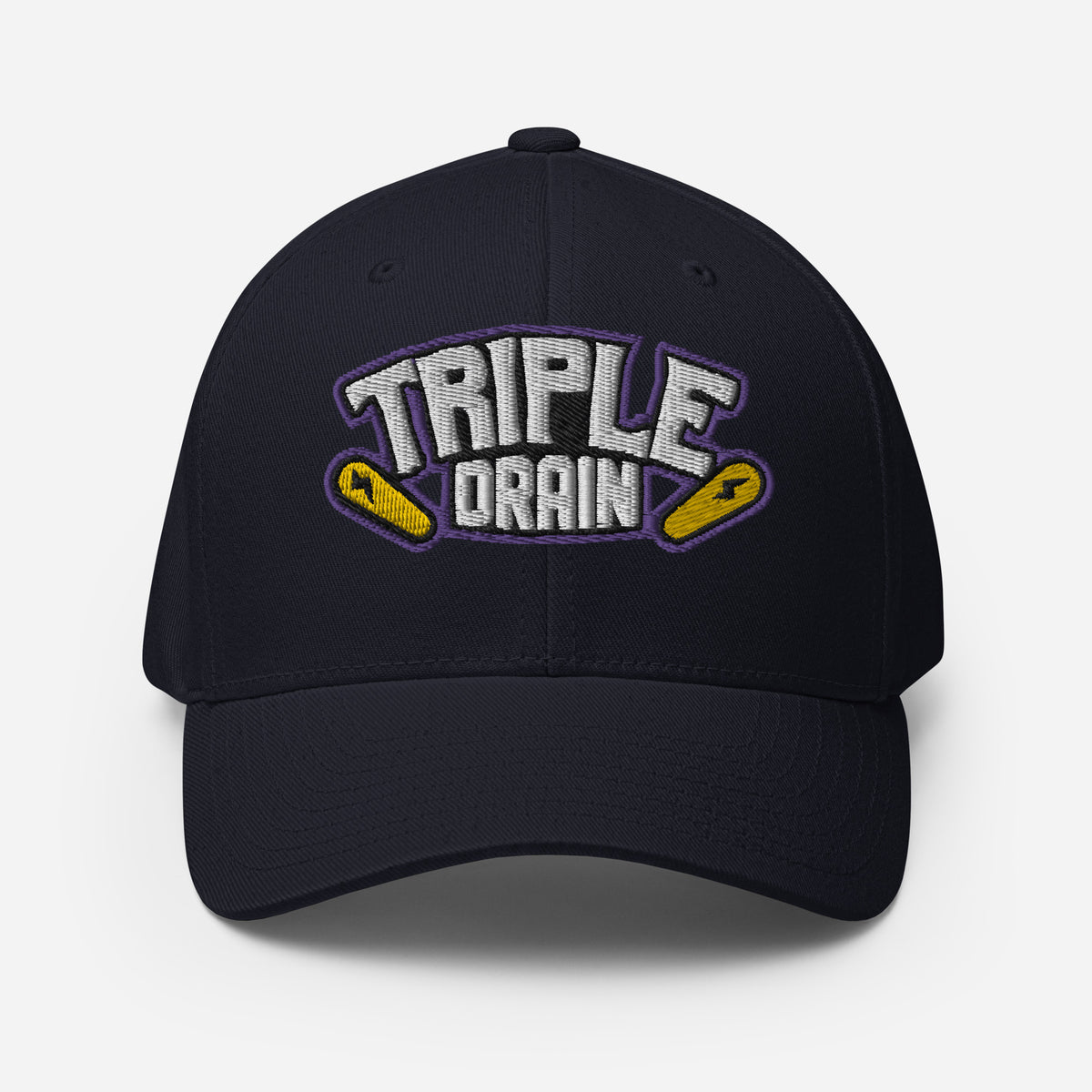 Triple Drain - FlexFit Hat – Silverball Swag
